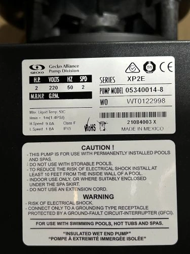 6510050 - VSP Pump Replacement EURO